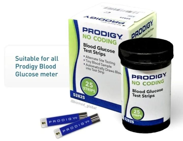 PRODIGY. NO CODING Blood Glucose Test Strips 25 | Daraz.lk
