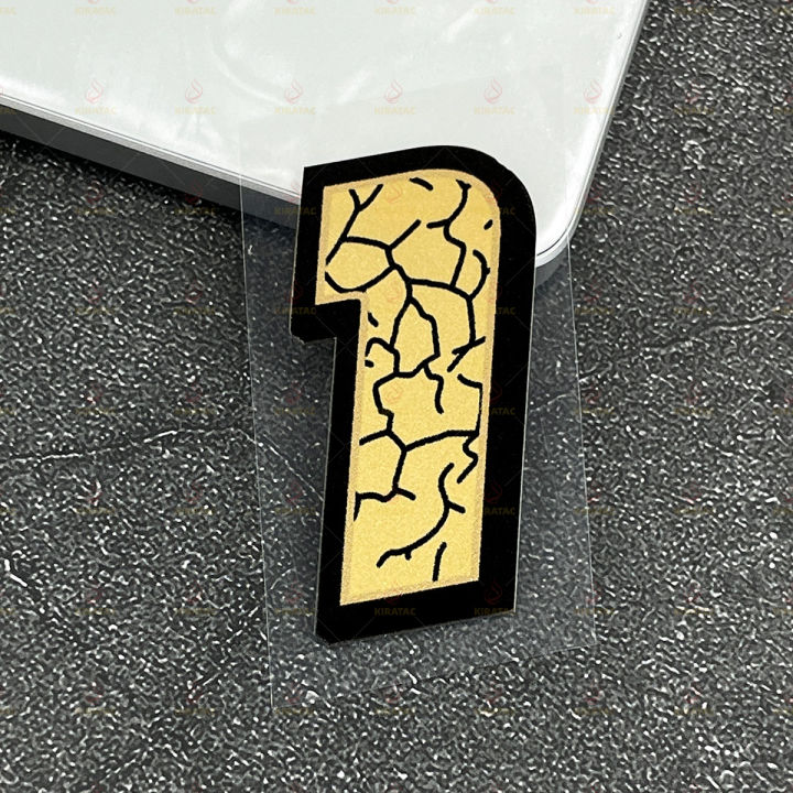 1PC Crack Effect Matte Gold Motorcycle Number Sticker Waterproof for ...