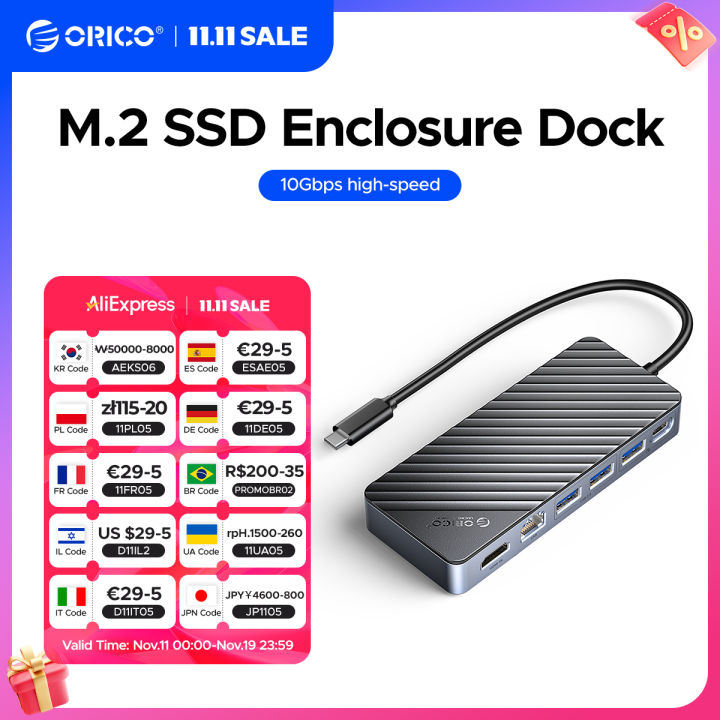 ORICO-USB C HUB with SSD Enclosure Laptop Docking Station 4K60Hz HDMI ...