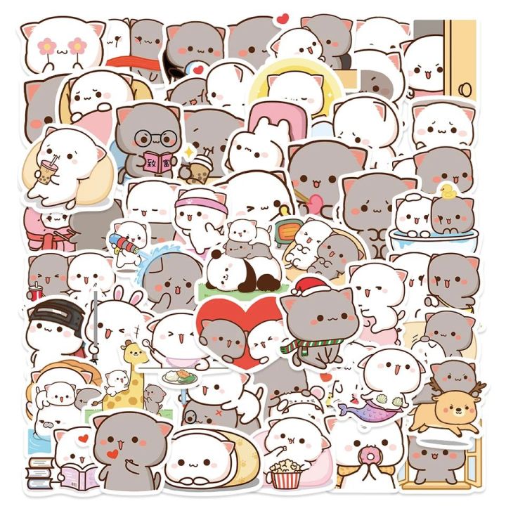 30 / 60 cute Bubu and dudu cat couple stickers , unique and aesthetic ...