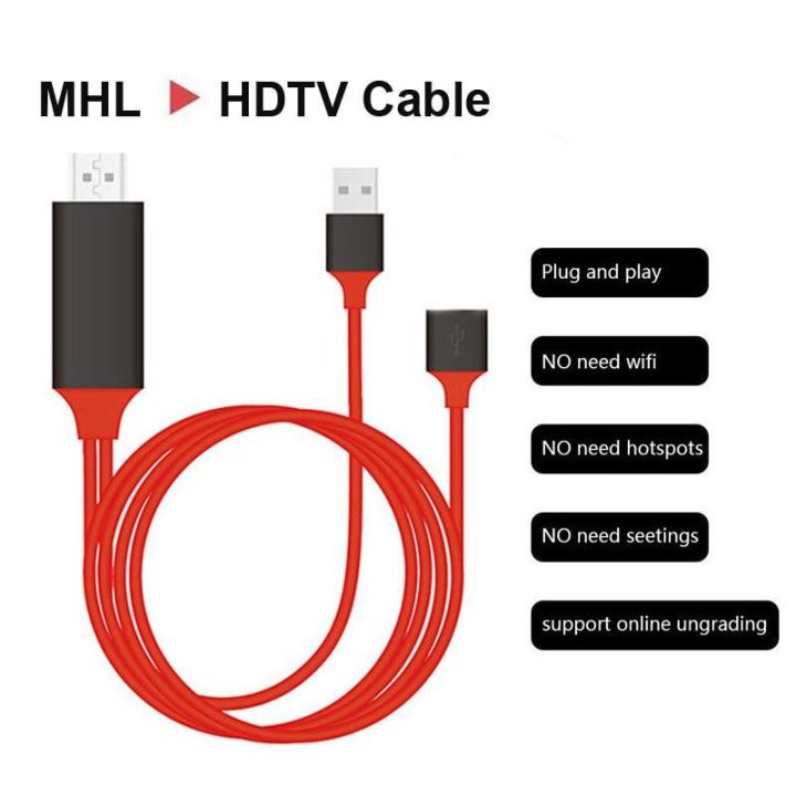 Micro USB to HDMI MHL Android plug & play cable for lightning to HDMI ...