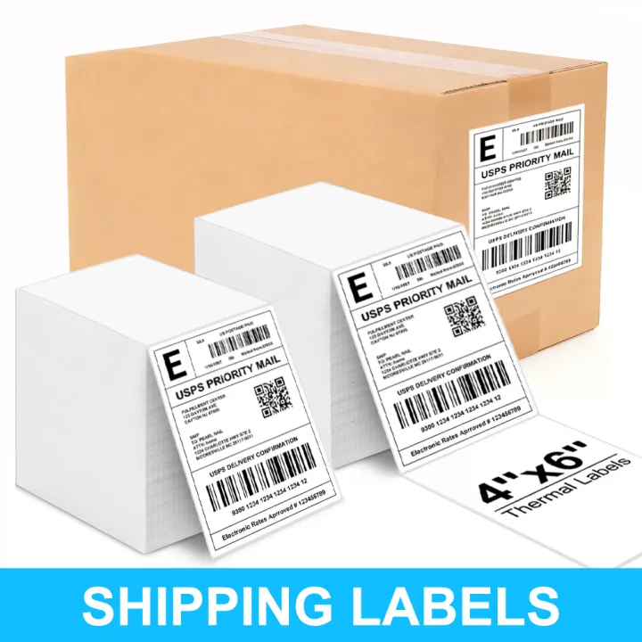 4"x6" inch Shipping Labels For Thermal Label Printer 100x150mm Adhesive ...