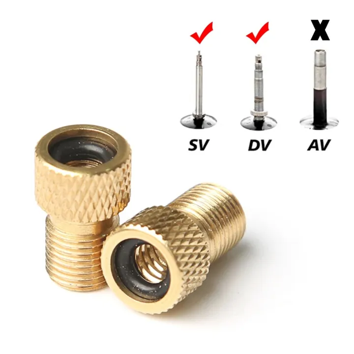 Bicycle Presta To Schrader Adapter Bike Tire Valve Adapter Copper ...