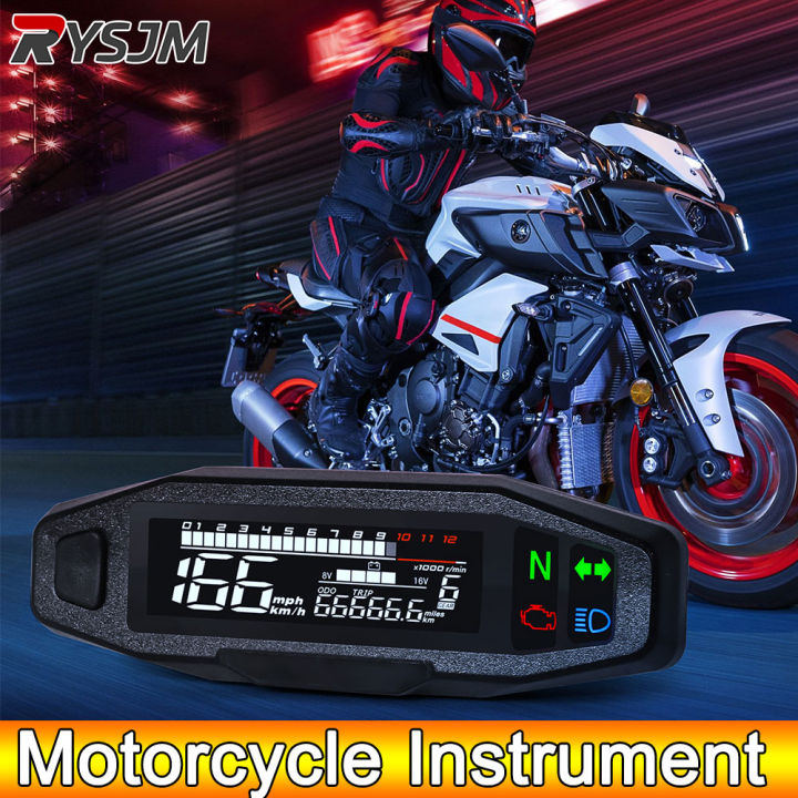 AD Digital Dashboard Tachometer 12000 RPM Meter Turn Signal Light LED ...