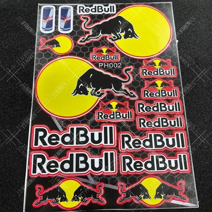 Red Bull Sticker Motorcycle Helmet Decal Racing Logo Kit | Daraz.lk