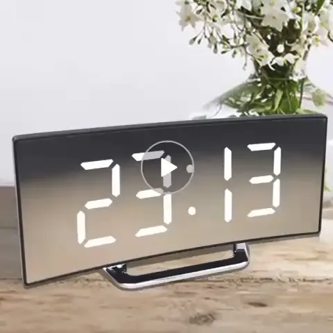 Modern LED Mirror Digital Alarm Clock | Daraz.pk