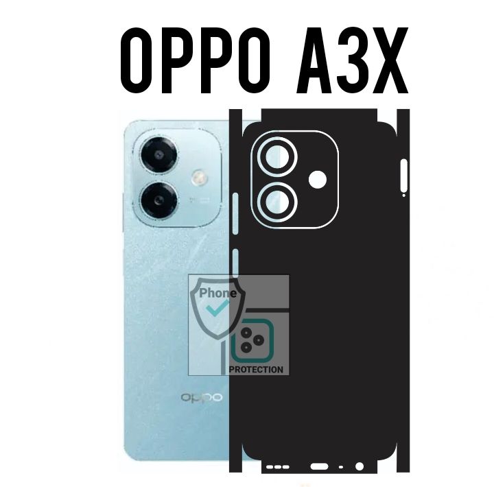 OPPO A3X Back skin wrap sheet full 4 sides cover 360 premium Quality ...
