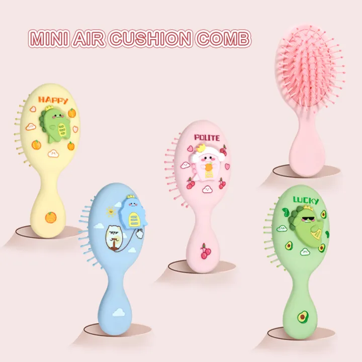 Cute Cartoon Girl Mini Air Cushion Comb Color Changing Little Dinosaur ...