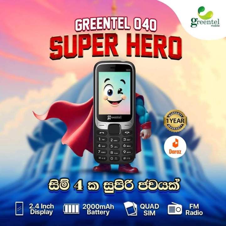 Greentel O40 4 SIM Mobile With One Year Company Warranty Button Phone ...