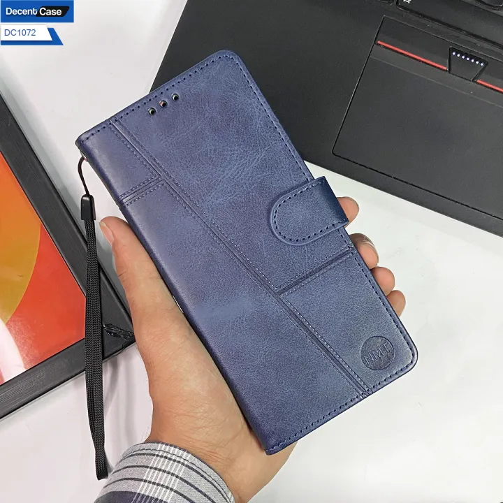 Honor X6c Flip Book Cover - Blue - Premium Leather Megantic Flip Book ...