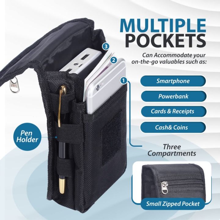 1PC Vertical Oxford Cell Phone Belt Clip Holster Pouch Bag Wallet Card ...