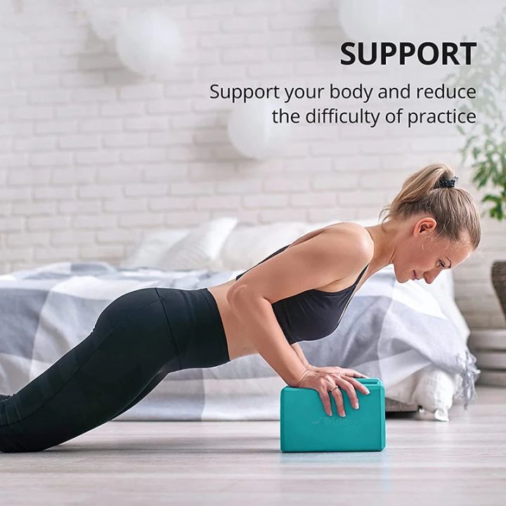 Yoga Building Blocks Cubes Pilates Bricks Reinforcement Mats Sports ...