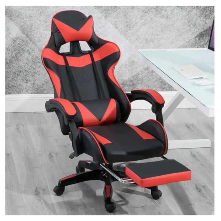 Ergonomic Gaming Chair with Footrest, PU Leather Video Game Chairs for ...