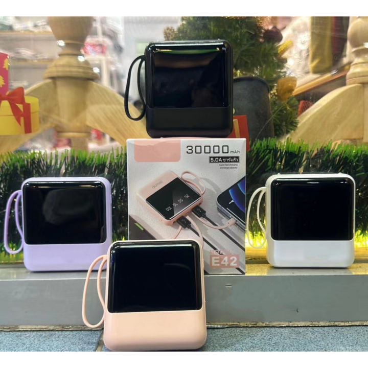 There are stickers.🔥Power Bank 30000 mAh e42b with a waterproof case ...