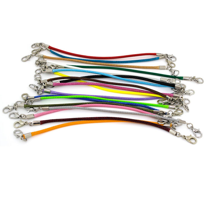 20Pcs Leather Wax Rope String Chain 15cm Lanyard Lariat Strap Cords ...