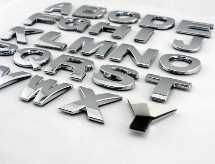 3D Single Word monogram (1 Pis) 3D Sticker Car accessories | Daraz.com.bd