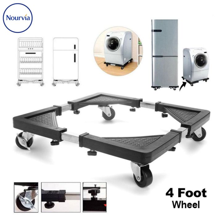 Movable Washing Machine Stand & Adjustable Fridge Trolley | Heavy Duty ...