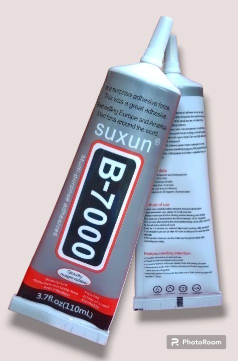 Fabric Glue Art & Craft Adhesive Glue. 110ml Suxun B7000 Strong Liquid Glue for Clothes Leather ...