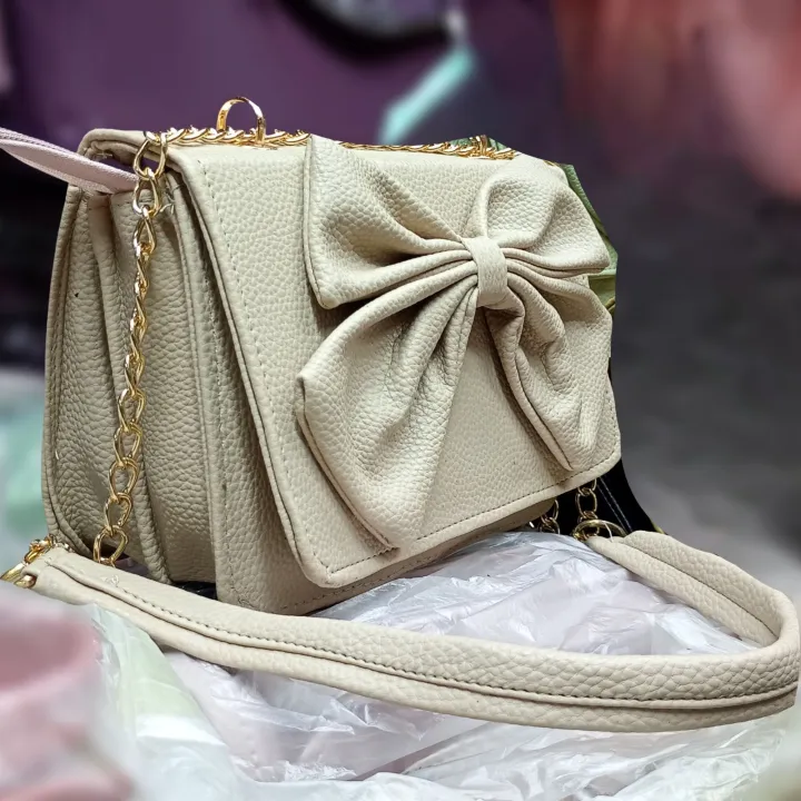 Elegant Women’s Bow Design Handbag – Stylish PU Leather Shoulder Bag ...
