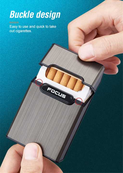 Metal Cigarette Case Waterproof Cigarette Box Portable Flip Cover 20pcs ...