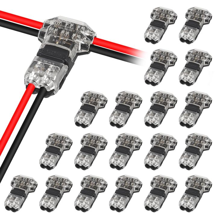 20PCSLow Voltage Wire Connectors Solid Connection, T Tap Wire ...
