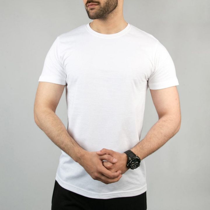Pure White Cotton T-Shirt for Men/Women | Premium Quality Classic Solid ...