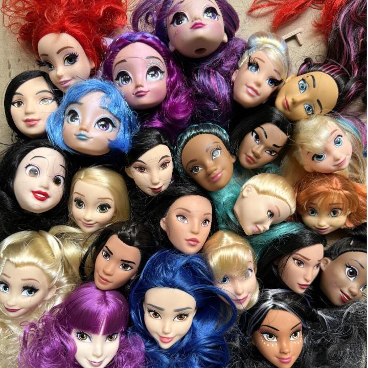 1/6 Princess Doll Heads Solid Girls Head For 30cm Body Kids DIY Toys ...