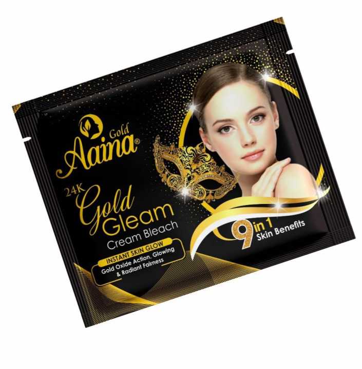 Pack of 3 Gold Aaïna 24K Gold Gleam Cream Bleach – Instant Skin Glow ...