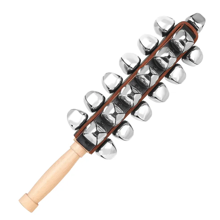 IRIN Shaker Jingle Bells Hand Held Bell Stick Wooden Jingle Bells for ...