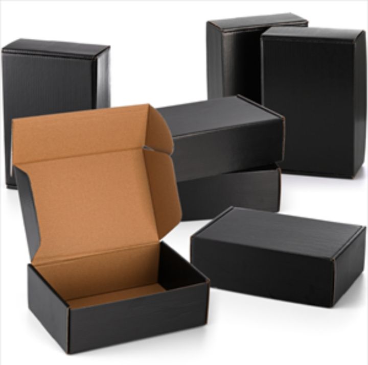 Black Corrugated Boxes 6*4*2 inches - 50 Boxes Bundle - Premium Black ...