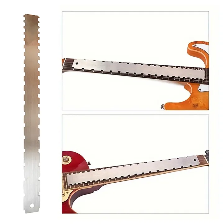 Guitar Neck Ruler Notched Straight Edge Gauge Luthiers Tool For Most ...