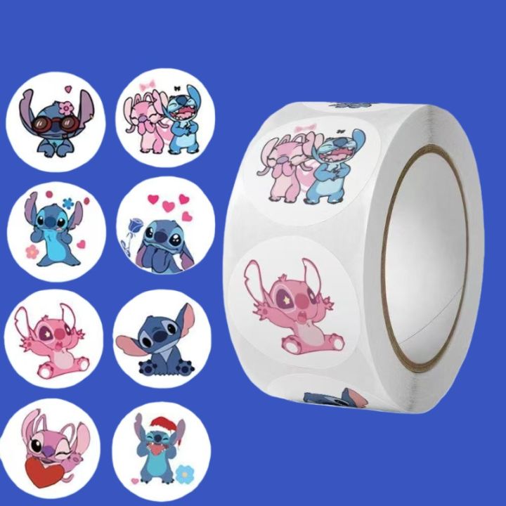 500pcs/Roll Cute Disney Stitch Stickers Waterproof Graffiti Decorative ...