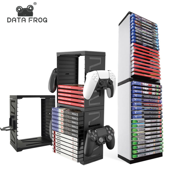 DATA FROG Storage Shelf, Game Disk Tower Rack, Playstation 4, 5, PS4 ...
