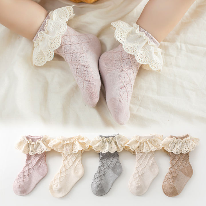 Spanish Cute Kids Sock Red Big Bow Knee High Long Baby Girls Soft Socks ...