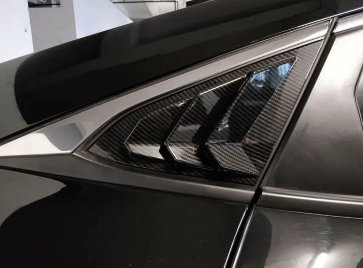 Honda civic x premium quality carbon fibre quater Lower trims 2pcs set ...