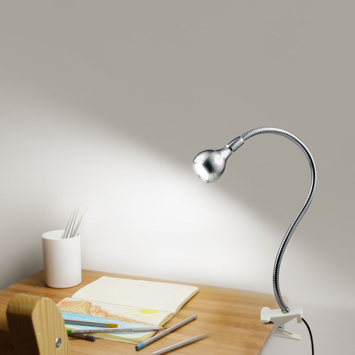 Flexible Adjustable USB Desk Lamp with Clip LED Reading Study Light ...