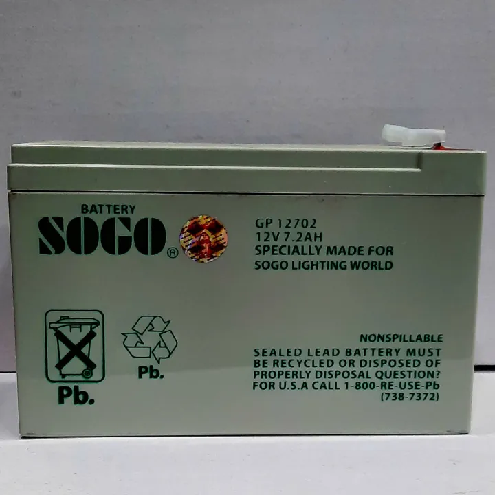 dry battery 12volt 7ah sogo branded rechargeable battery | Daraz.pk
