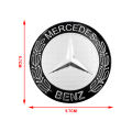 4Pc Car Wheel Hub Center Cap Sticker Metal Emblem Sticker For Mercedes ...