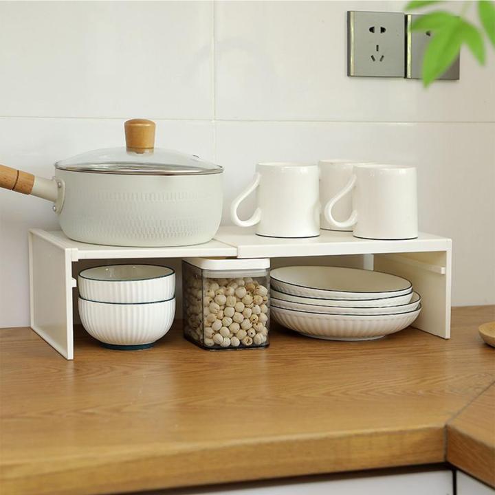 Expandable Kitchen Counter and Cabinet Shelf Space-Saving Stackable ...