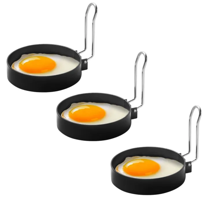 Round Omelette Maker Mold with Handle - Nonstick Egg Cooking Mold for ...