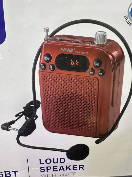 Microphone Ns 8116Bt Teach Lapel Mic Bluetooth Speaker ( Teacher Mic ...