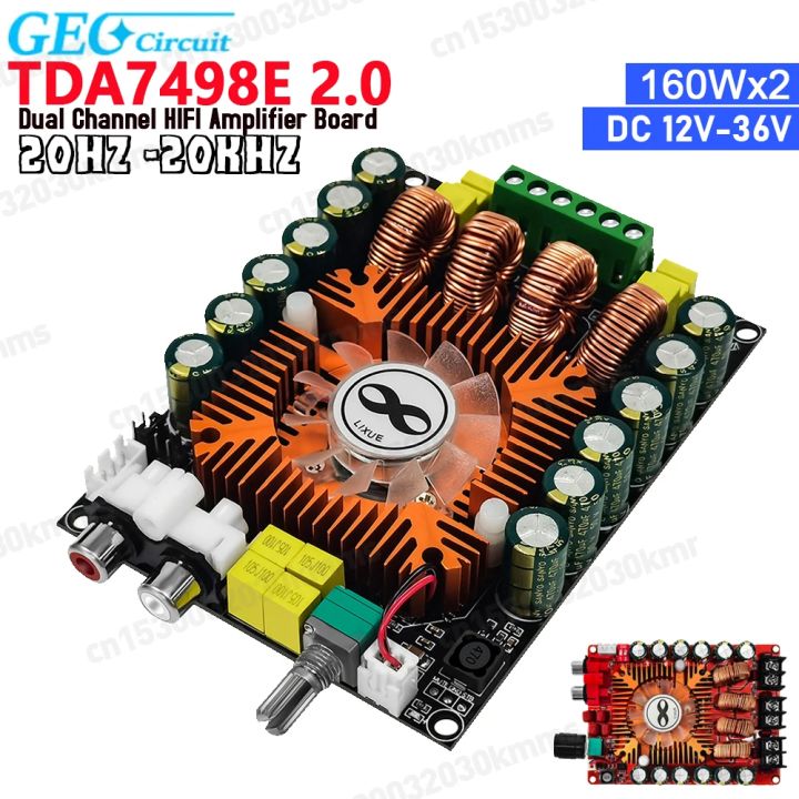 TDA7498E 2.0 Dual Channel HIFI Stereo Module 160Wx2 High Power Digital Power Amplifier Board ...