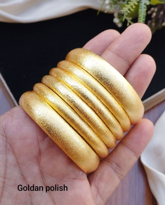 Plain Shabnam Gold / Silver Polish Bangles | Daraz.pk