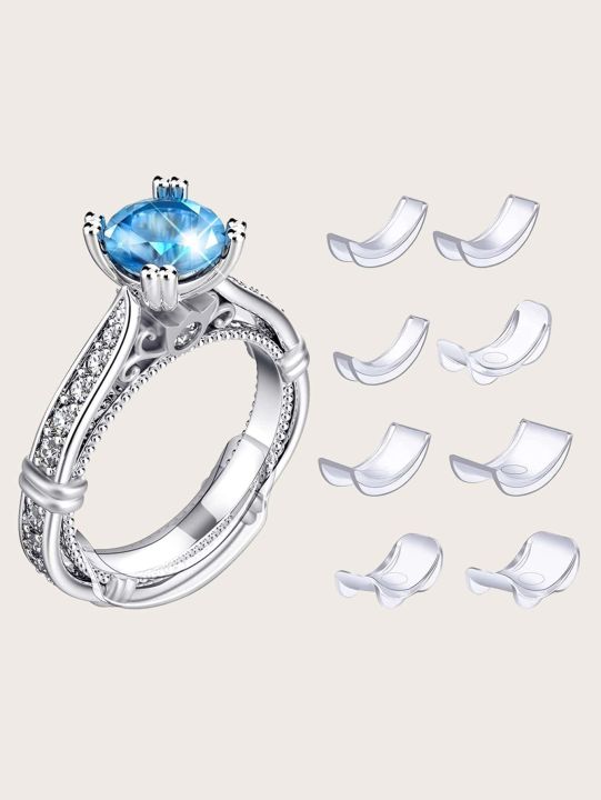 8Pcs Invisible Clear Ring Size Adjuster for Loose Rings Ring Adjuster ...