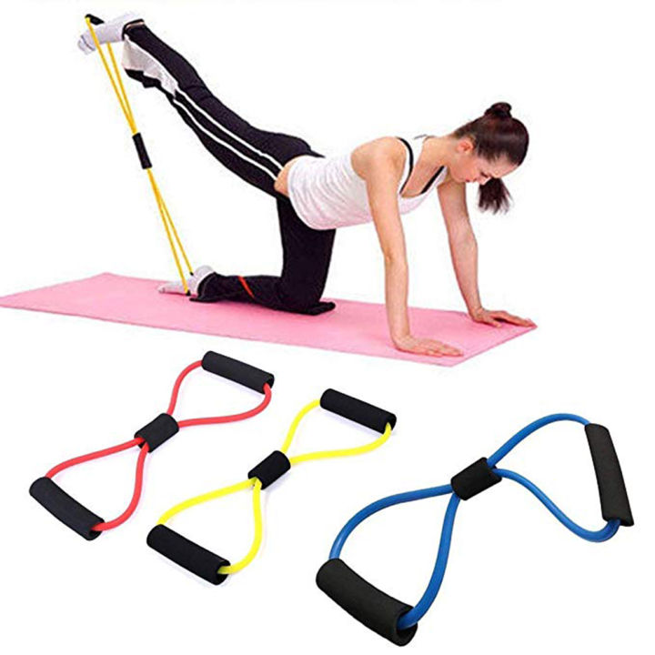 Yoga Resistance Bands Elastic Band Sports Exercise Puller 8-shaped ...