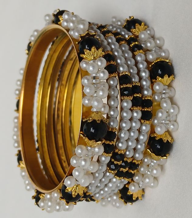 Bangles for girls fancy stylish pearl & marble beads beautiful bangles ...
