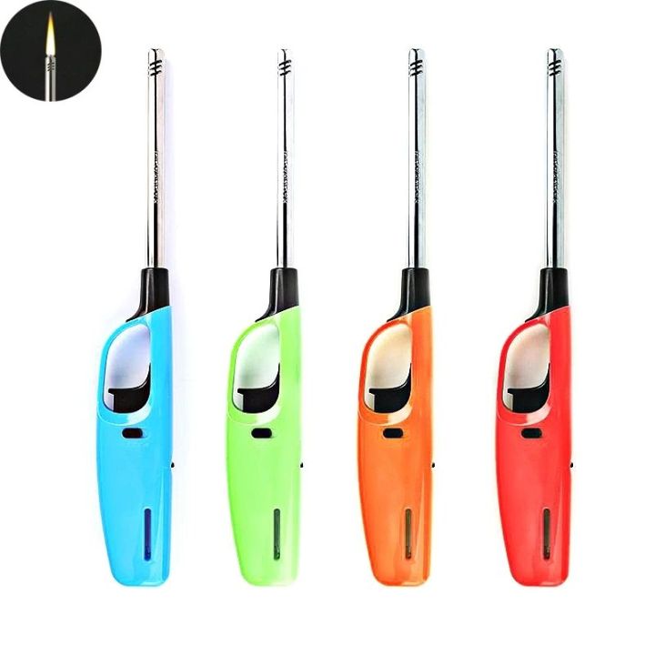 Long Refillable Butane Utility Lighter Fireplace Candle BBQ Grill ...
