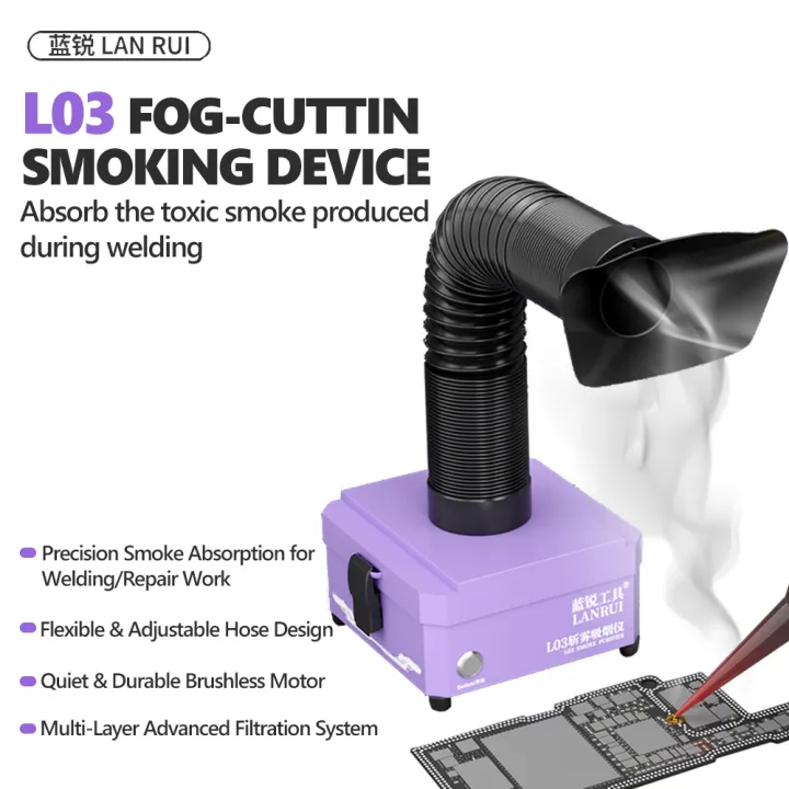 Lanrui L03 Smoke Extractor with Three-Layer Filtration for Mobile Phone ...