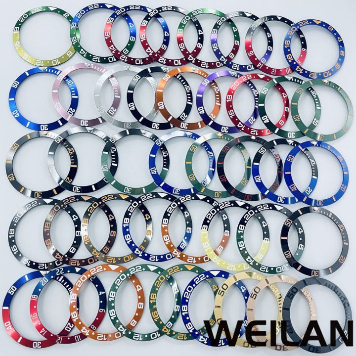 38mm Ceramic And Aluminum Ring GMT Diver's Style Watch Bezel Insert For ...