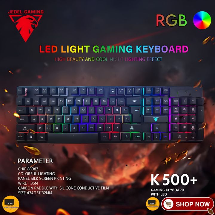 Jedel Gaming K500+ Wired RGB Gaming Backlight Keyboard | Daraz.pk